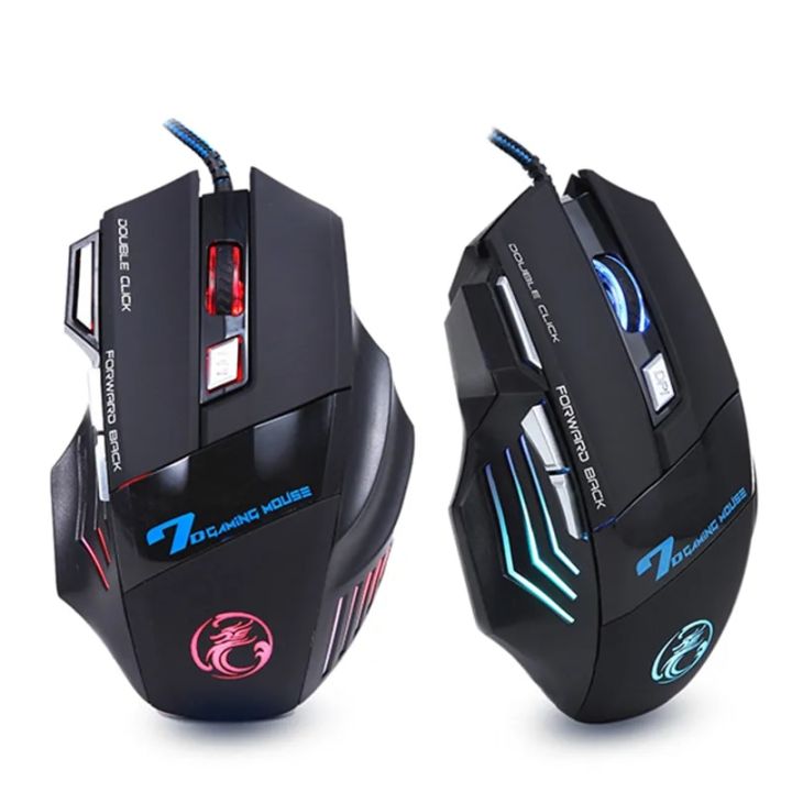 Ergonomic Wired Gaming Mouse LED 5500 DPI USB Computer Mouse Gamer RGB ...