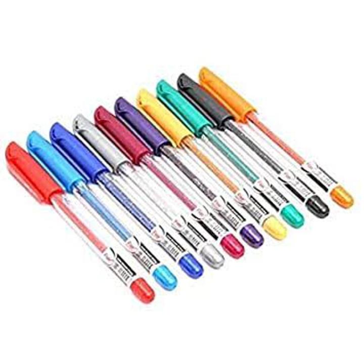 Flair Xtra Sparkle Glitter 10 Colours Gel Pen (1 Set) - Highlighter Pen ...