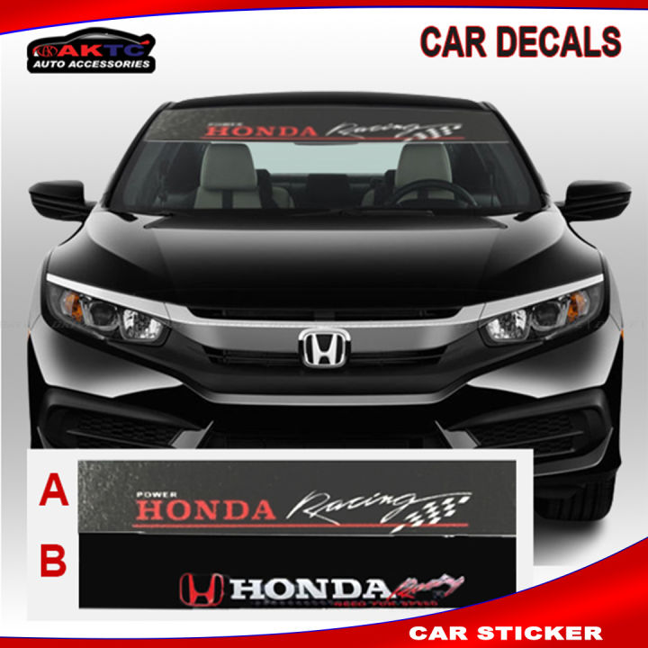 HONDA Car Universal Windshield reflective sticker Sport Windshield ...