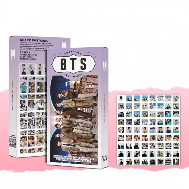 KPOP BTS POSTCARD 204 Pcs/Set BTS LOMO Cards WINTER Photocards (30 Lomo Card + 30 X Postcard ...