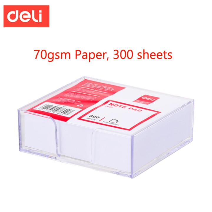 Deli Note Pad With Transparent Holder (300 sheets) | Daraz.com.bd