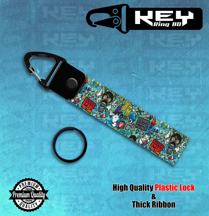 Key ring For Bike user ---- Blue Pattern ---- Premium Quality & Plastic ...
