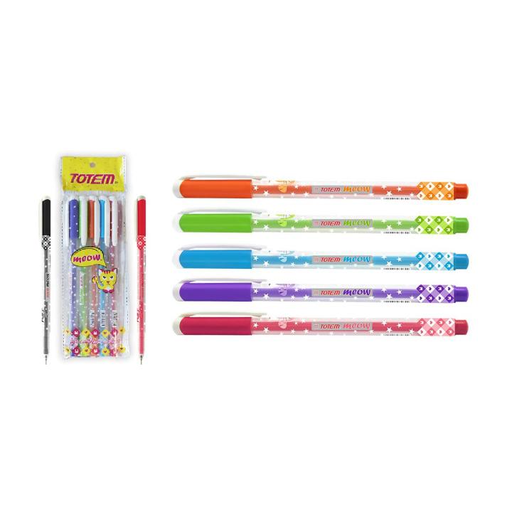totem meow ball pen (pack of 5) | Daraz.com.bd