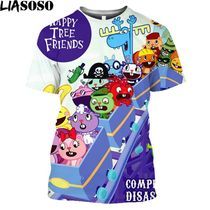 Anime Happy Tree Friends Men/Women's New Fashion Cool 3D Print T-shirt ...