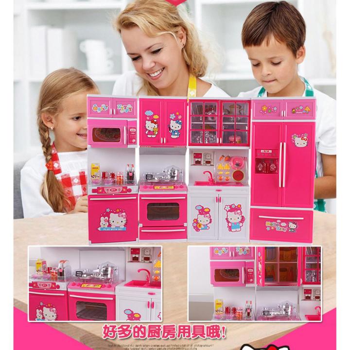 4 in 1 Hello Kitty Modern Kitchen Playset with Lights & Sounds | Daraz.com.bd