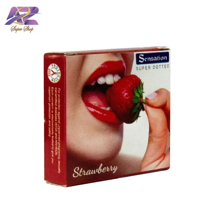Sensation Supper Dotted Strawberry Condoms Single Pack (3x1=3) | Daraz.com.bd