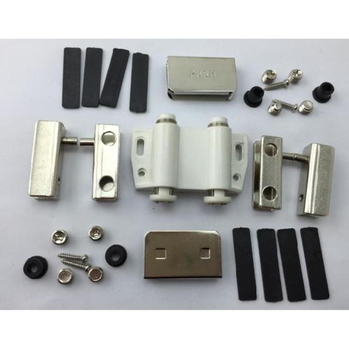 1 set Double Push Magnet Pin Hinge Set For Cabinet Glass Doors. | Daraz ...