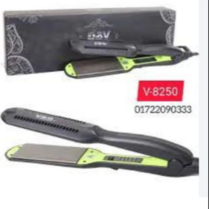 V&G 8250 Flat Hair Straightener Flat Iron With Temperature (Black ...