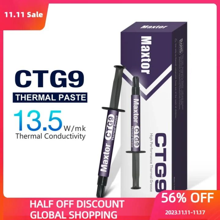 13.5W/mk Thermal Paste For Laptop CTG9 for AMD Intel Processor CPU Cooler Computer Cooling Fan ...