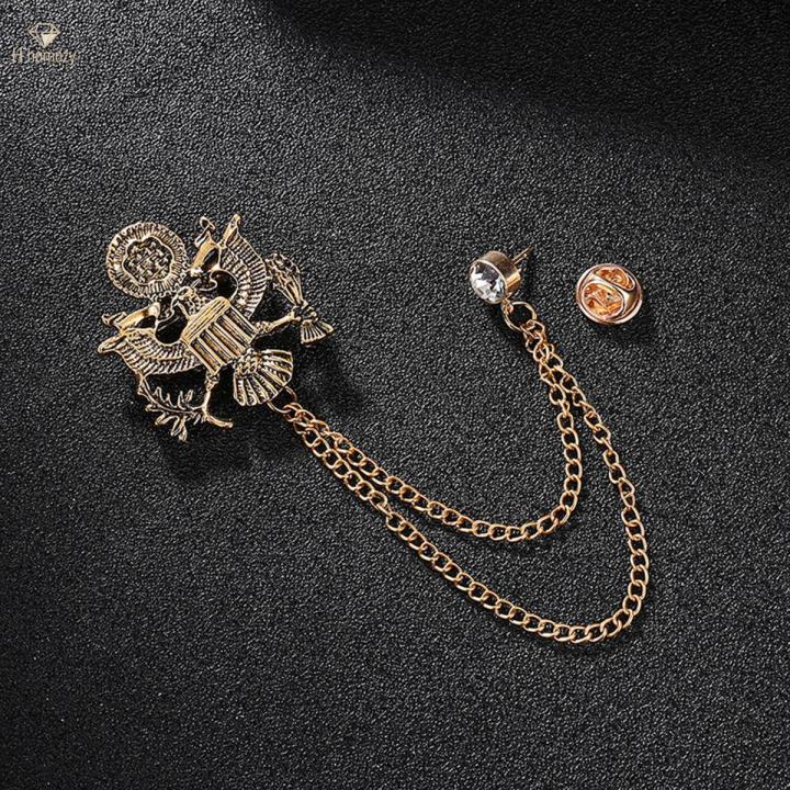 Men Tassel Chain Brooch Suit Pin Men Suit Decor for Gift Holiday ...