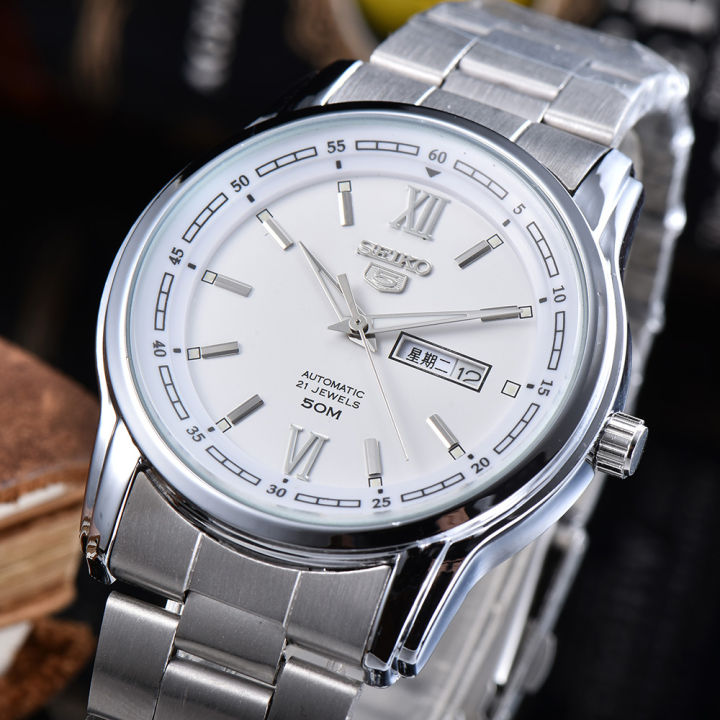 SEIKO Limited Edition Stylish And Simple Watch For Men Automatic Double ...