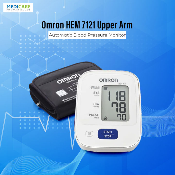 Omron HEM 7121 Upper Arm Automatic Blood Pressure Monitor with 30 ...