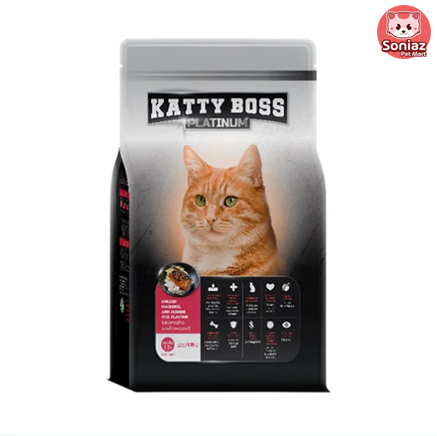 Katty Boss Dry Cat Food Platinum Grilled Mackerel & Jasmine Rice Flavour 400gm | Daraz.com.bd