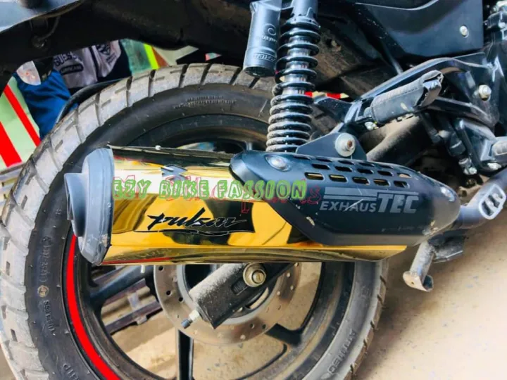 Pulsar 150 single and twin disk silencer exhaust Metal cover | Daraz.com.bd