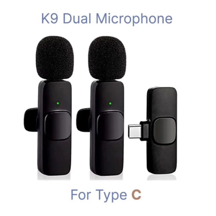 K9 wireless dual microphone boya for Type-C Easy to Use | Daraz.com.bd