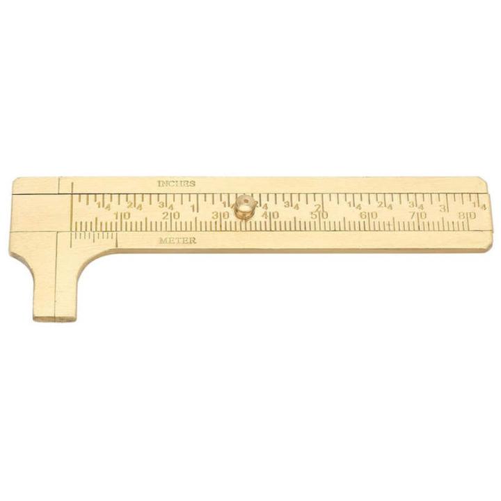 Mini Double Scale Vernier Caliper Portable Brass Sliding Gauge Ruler ...
