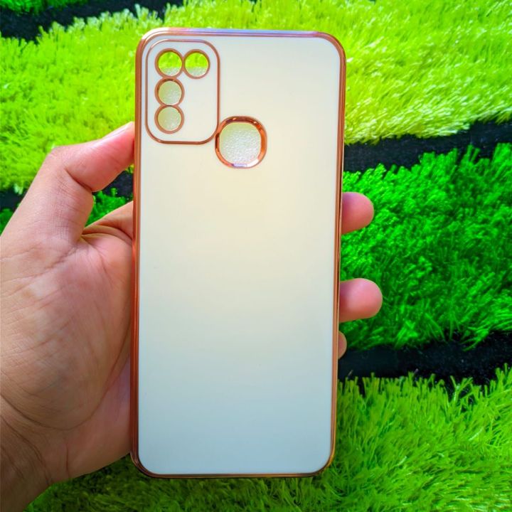 For Infinix Hot 10 Play , Hot 11 Play Back Cover Golden Shine Silica ...