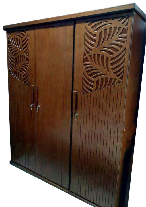 Wood Almirah A-689 3 Shutter Finishing Smoothly | Daraz.com.bd