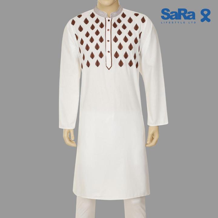 SaRa Mens Panjabi (MPJ353FM-White) | Daraz.com.bd