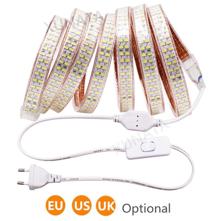 5730 LED Strip 220V 110V 240 LED Flex Light Double Row Waterproof White ...