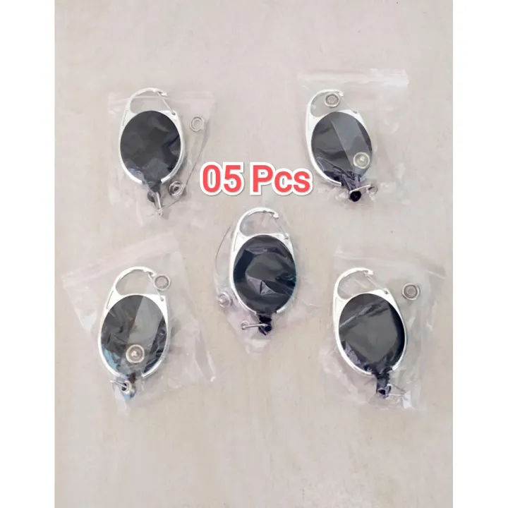 Plastic Pull Carabiner Style Retractable Reel Key Ring ID Card Badge ...