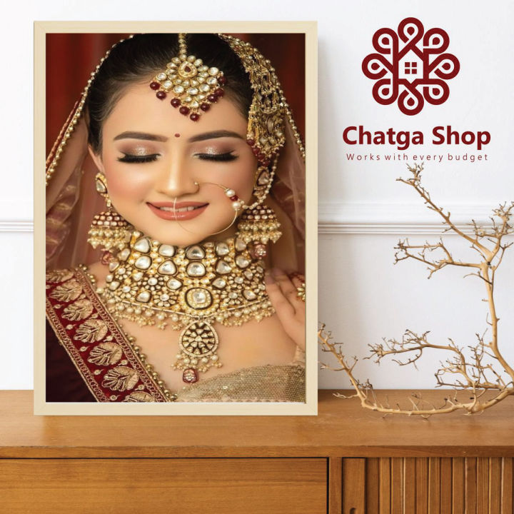 Wood color photo frame with your own photo customised photo frame brown ...