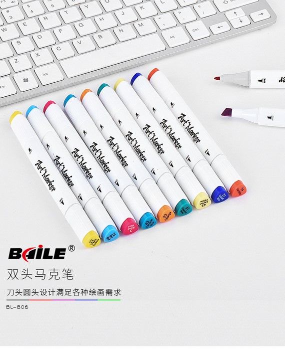 12 Colors Dual Tips Art Marker, Double Sided | Daraz.com.bd