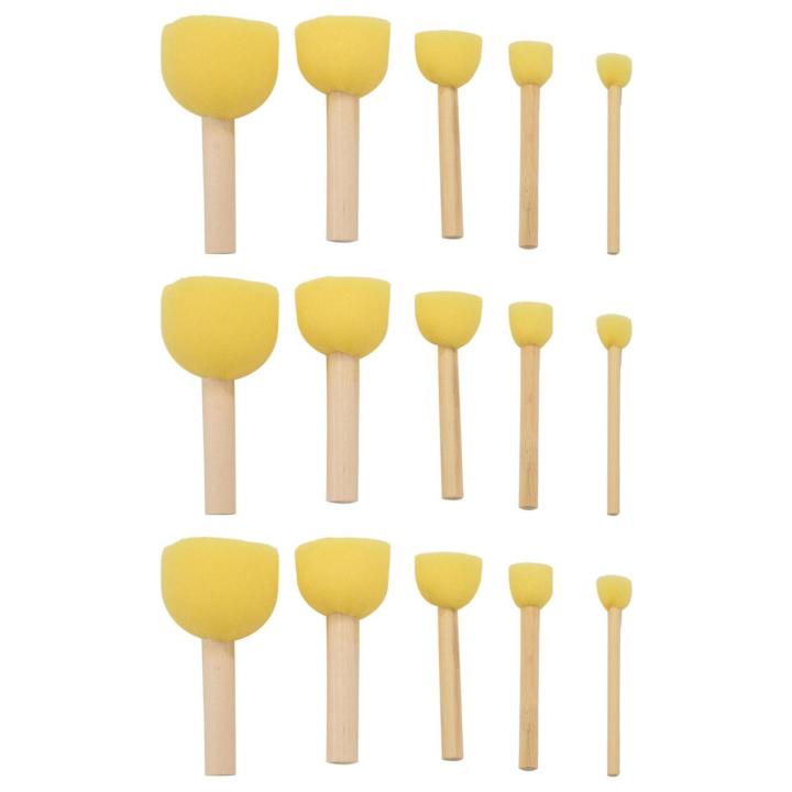 Pack of 90 Round Foam Sponge Paint Brush Set - Stencil Brush Value Pack ...