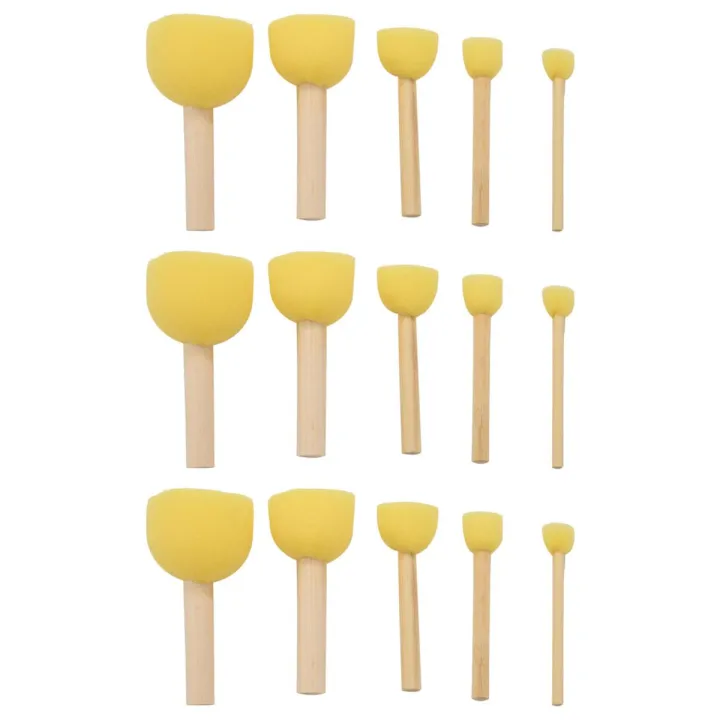 Pack of 90 Round Foam Sponge Paint Brush Set - Stencil Brush Value Pack ...