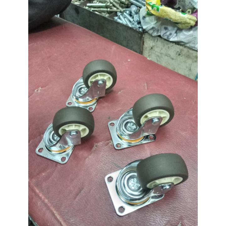 Universal Caster Wheel PU TPE Elastic Rubber Wheel 2" Inch 50*22 4pcs ...