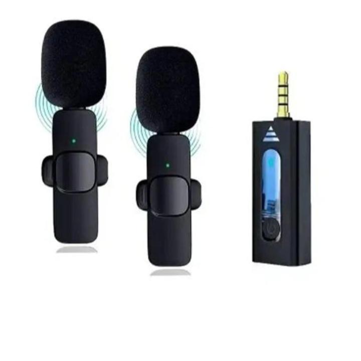 K35 Dual Wireless Microphone 3.5mm Supported for Camera, Sound card ...