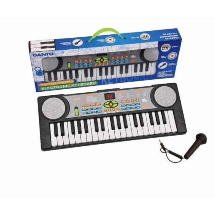 canto Children 37 Key FM Radio Toy Mic Electronic Keyboard Piano ...