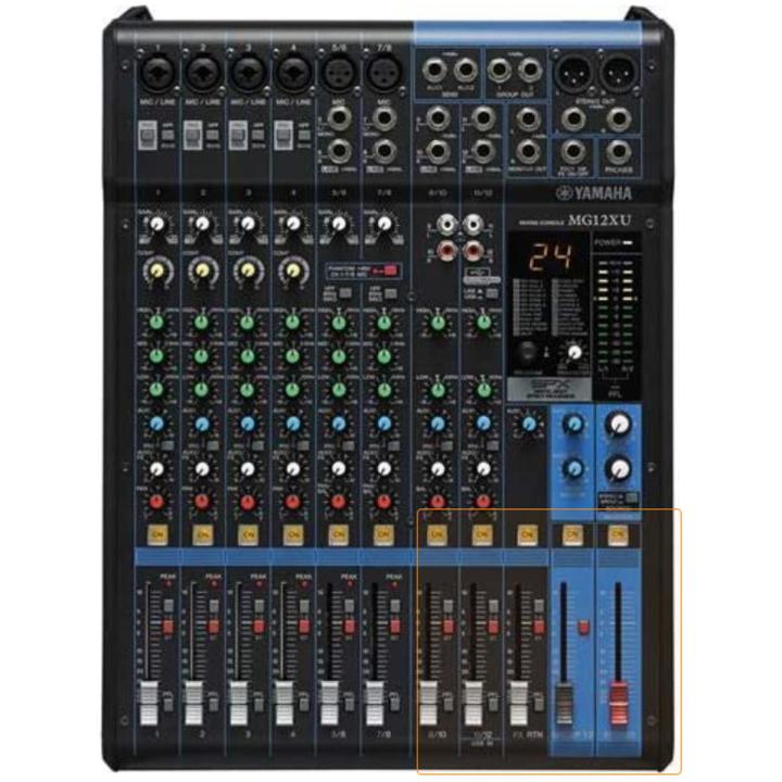 Yamaha MG12XU 12-Input 4-Bus Mixer with Effects/mixxar audio consol ...