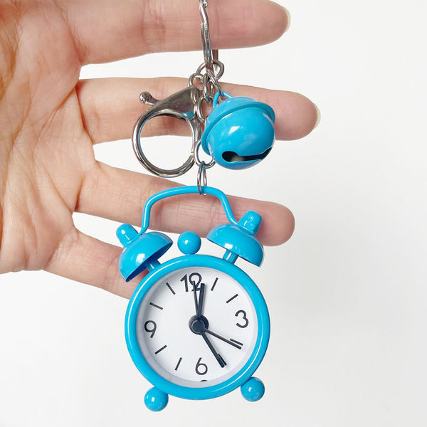 1 Pcs Mini Alarm clock key chain pendant creative car Ladies Bag key ...