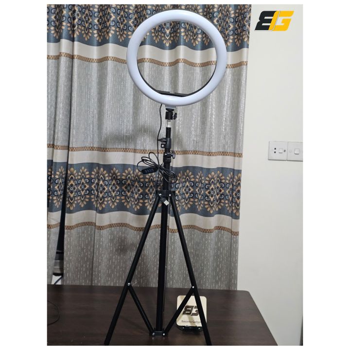 12 Inch LED Ring Light with Adjustable Stand & Phone Holder for Live ...