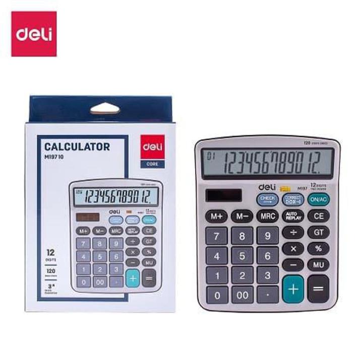 Deli EM19710 Big Display & Dual Power 12 Digit Calculator | Daraz.com.bd