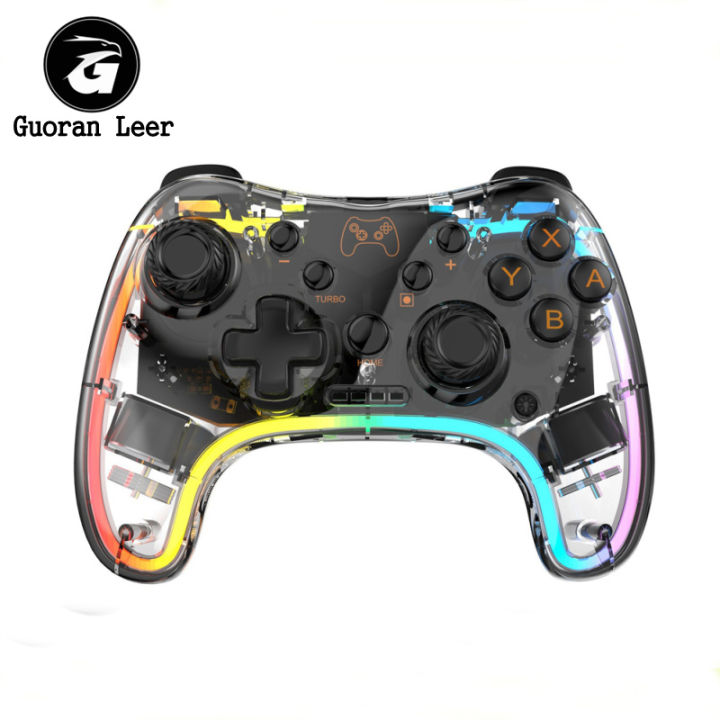 Wireless Transparent RGB Video Gamepads Game Controller Joystick STK ...