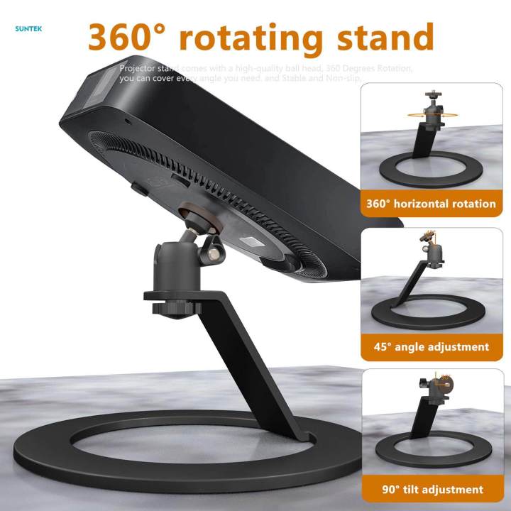 Table Stand 360 Degrees Rotation 1/4inch Screw Mount Bracket for ...