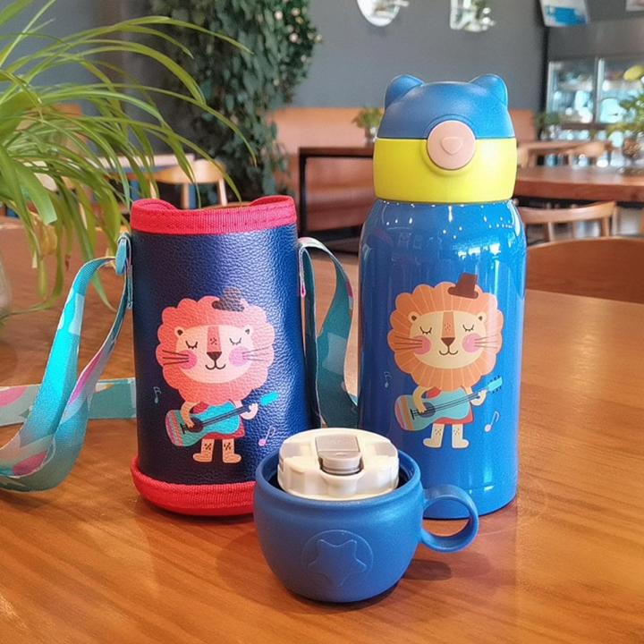 Kids Thermos Mug With Straw Stainless Steel Dobble Vacuum Flasks ...