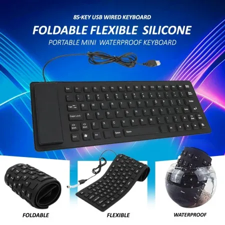 Ultra Slim USB Flexible Foldable Keyboard Portable | Daraz.com.bd