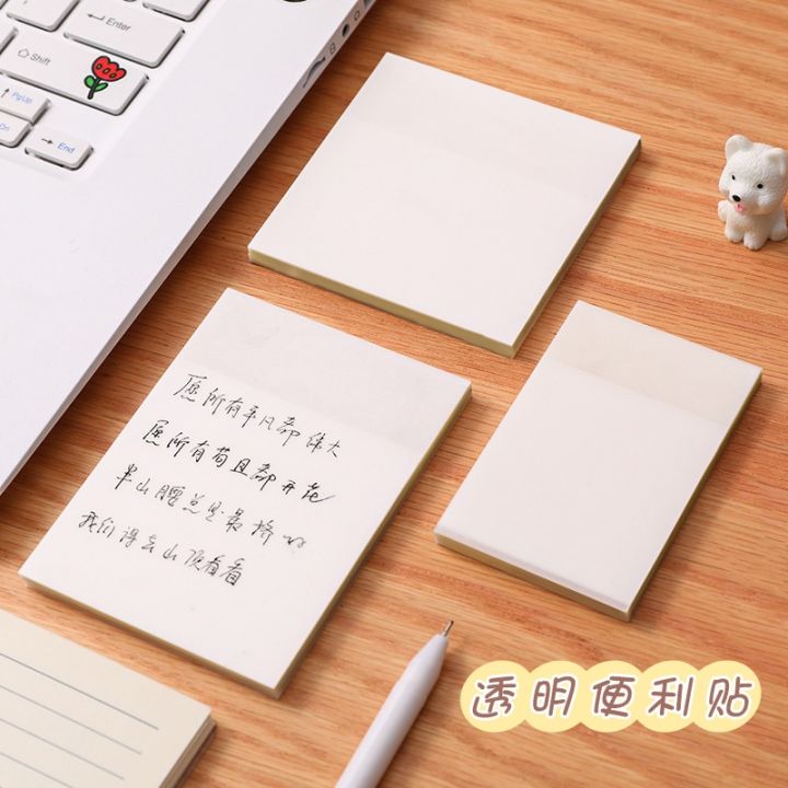 Simple and transparent sticky notes Students can use tear-off note pads ...