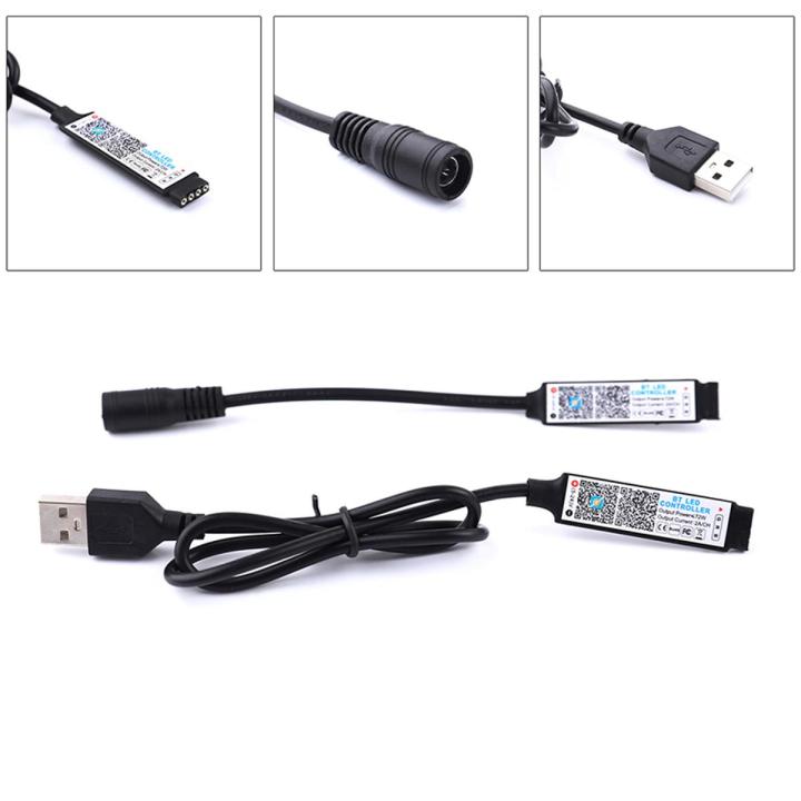 Mini RGB Bluetooth-compatible Controller Music LED Light Strip ...