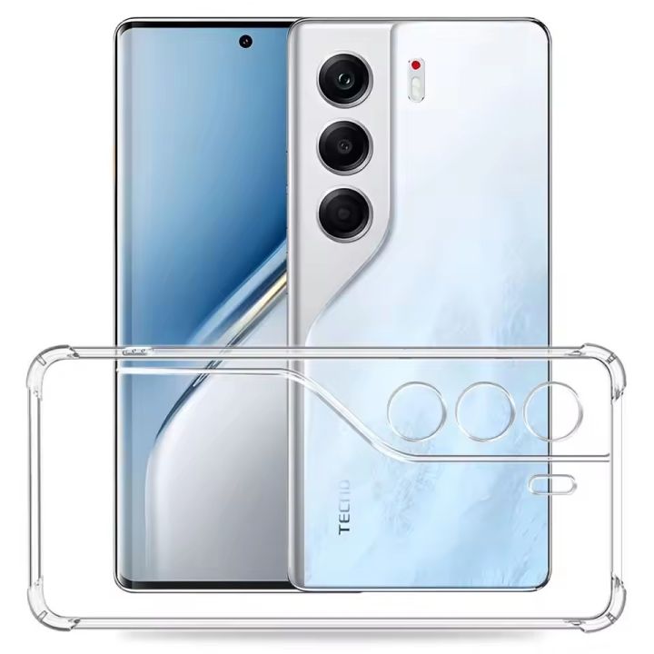 Tecno Camon 40 Pro Premium Silicone Case Crystal Clear Soft TPU Ultra ...