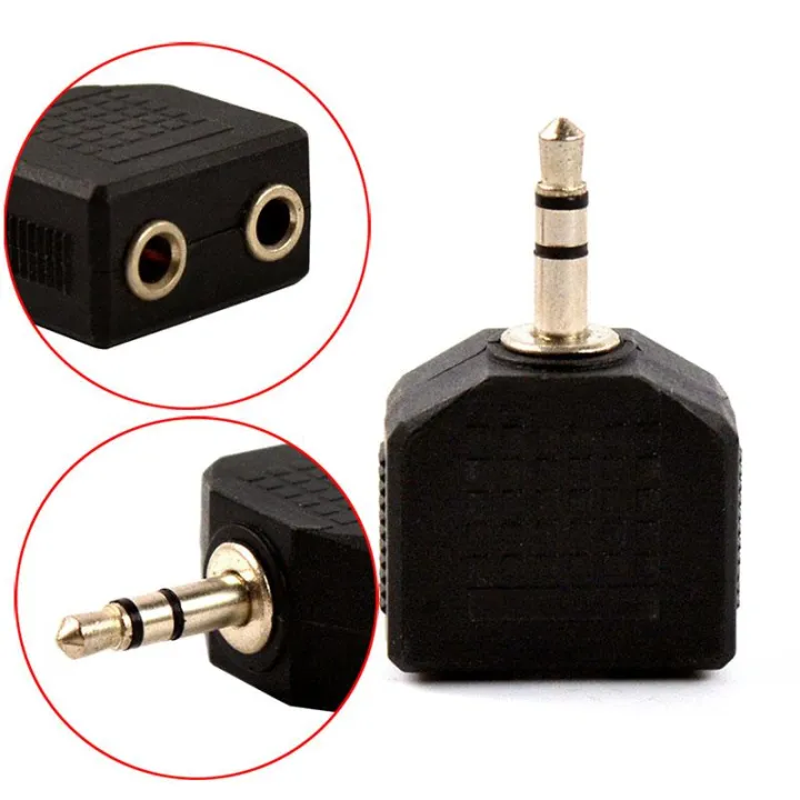 3.5mm 1 to 2 mobile phone music earphone headphone headset audio ...