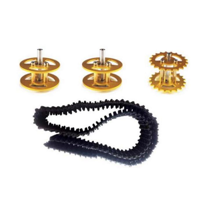 A Plastic Tank Tracks + 1 Metal Wheels + 2-5 Wheel Bearing With Screw ...