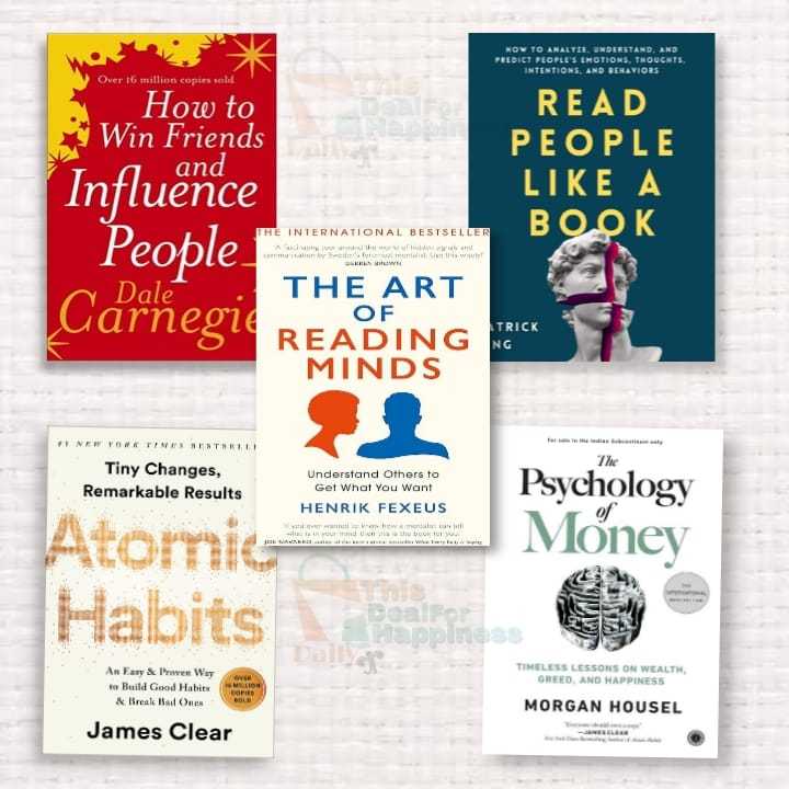 5 books set ( How to win friends , Art of reading minds , Read people ...