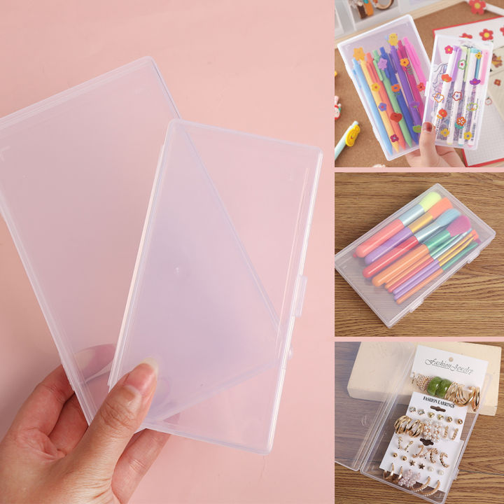 Transparent Plastic Storage Box Clear Square Multipurpose Display Case ...