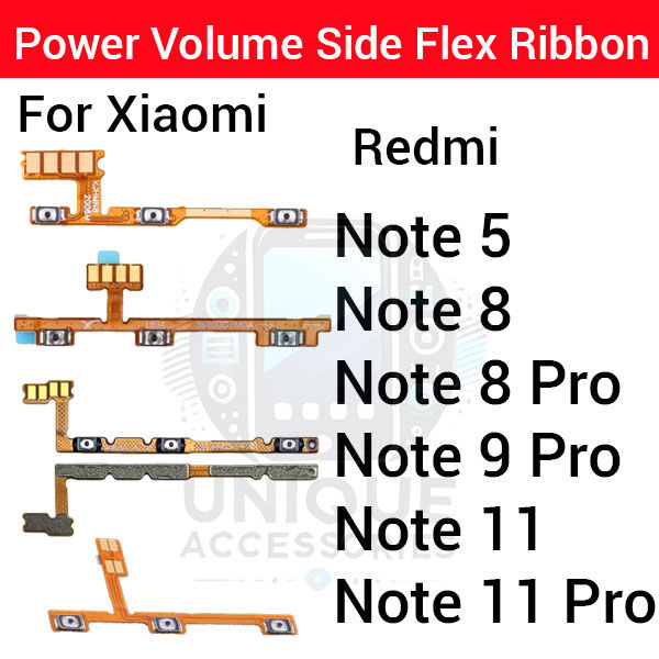 Xiaomi Redmi Note 5 8 8 Pro 9 Pro 11 11 Pro Power on / off Switch ...