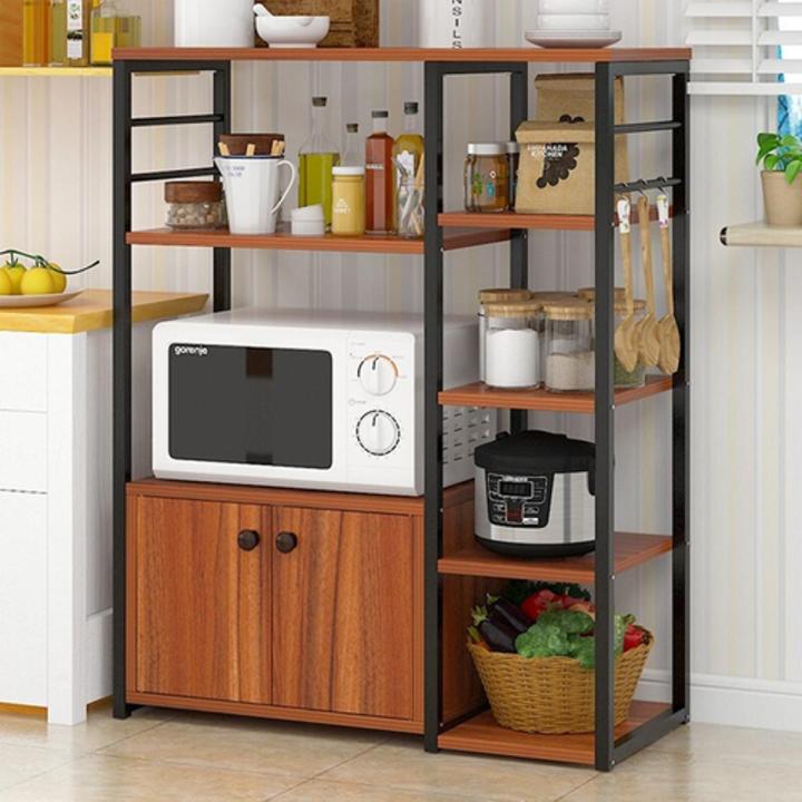 Kitchen Storage Cabinet Shelf Organizer with Utility Kitchenware Open ...