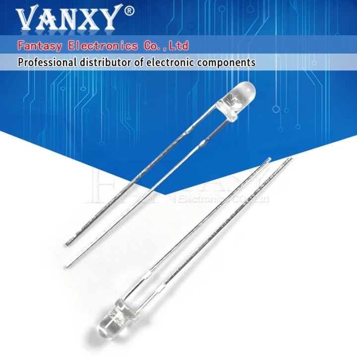 100pcs LED 3mm 940nm IR Infrared Emitting Round Tube Light diode ...